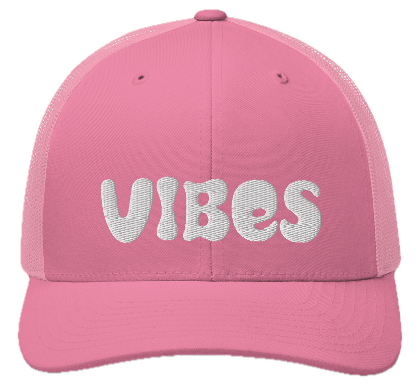 Pink Beach Trucker – Vibes Snacks & Co.